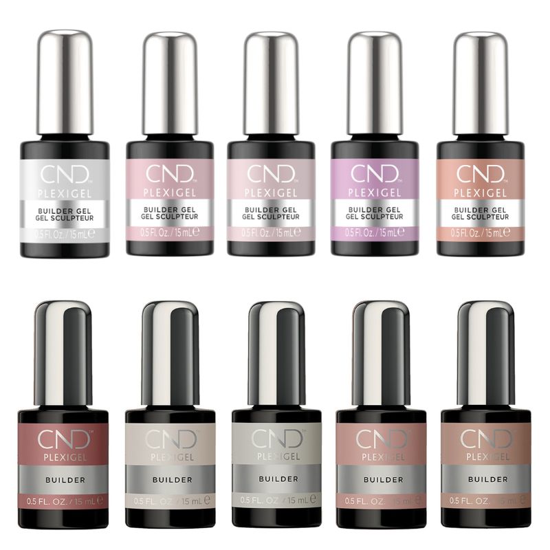 CND Plexigel - Colour Collection 10 Coloured Builder Gels - Salon First Beauty Supplies - Salon ...